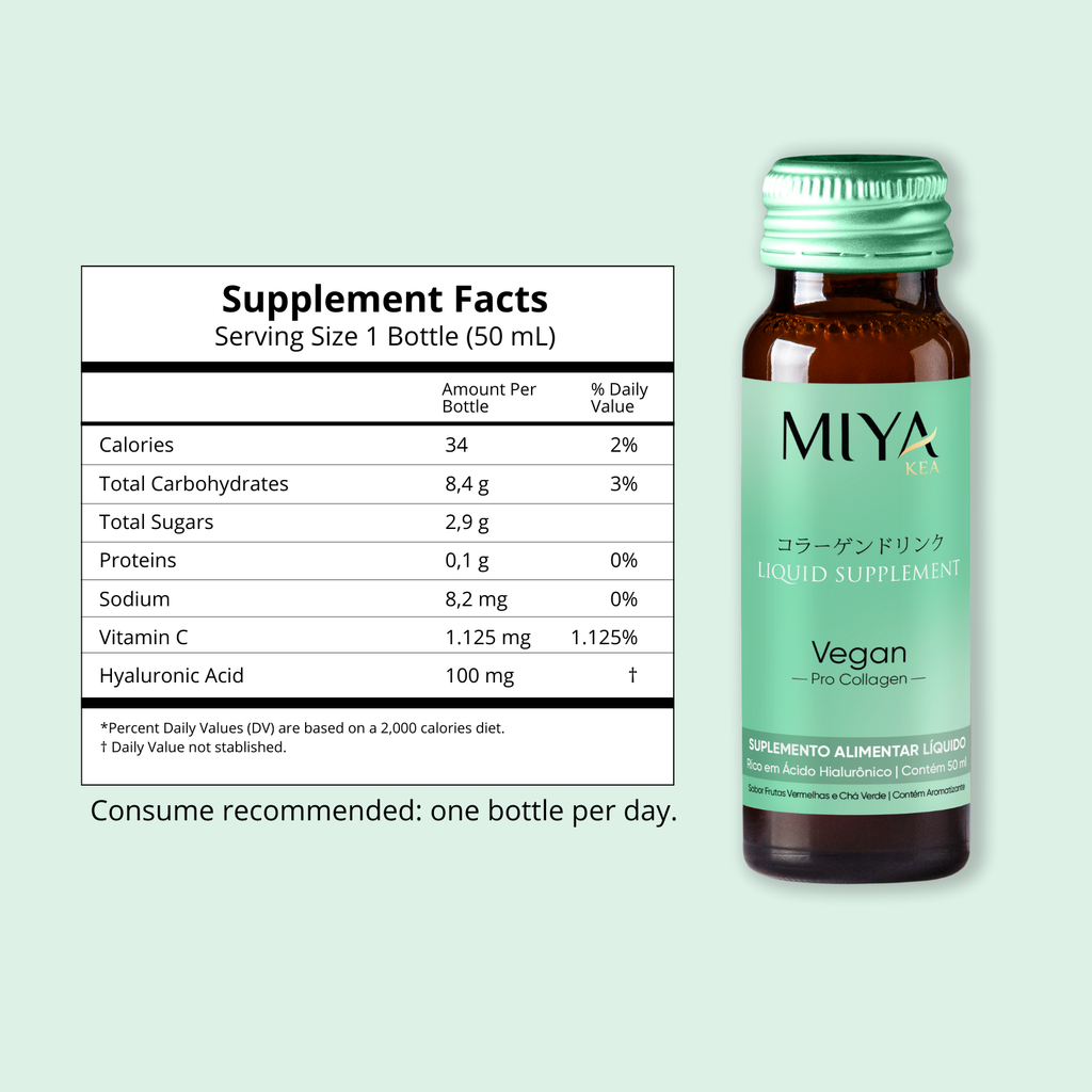 Miya Kea Liquid Collagen Vegan Formula - 1-Month Program - 3 Boxes (30 ...